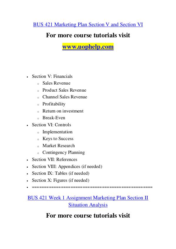 BUS 421 Dreams Come True /uophelp.com BUS 421 Dreams Come True /uophelp ...